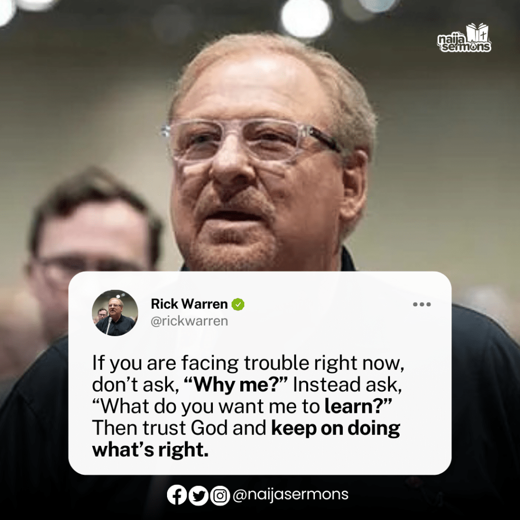 QUOTE OF THE DAY BY RICK WARREN » Naijasermons