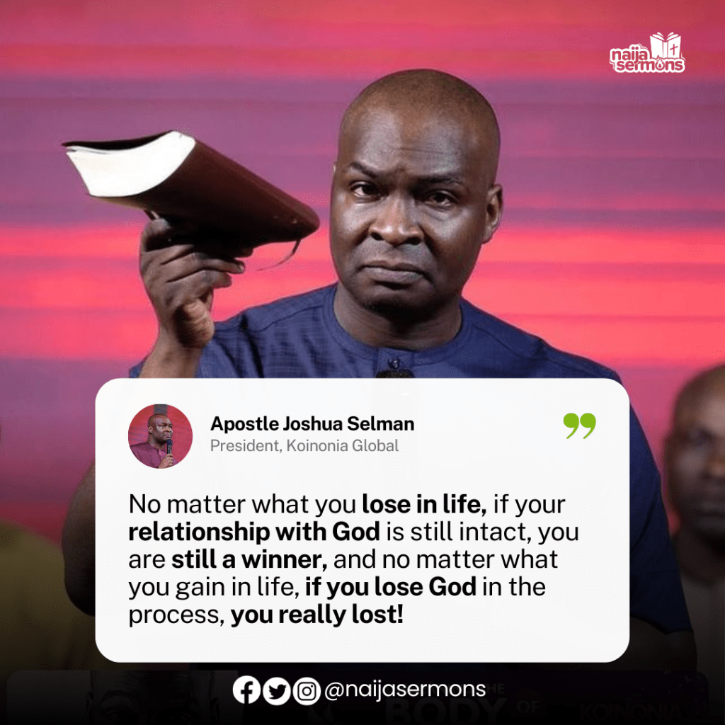 QUOTE OF THE DAY BY APOSTLE JOSHUA SELMAN » Naijasermons