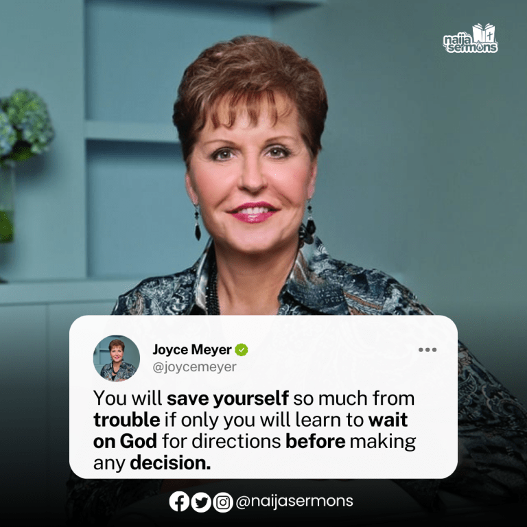 QUOTE OF THE DAY BY JOYCE MEYER » Naijasermons