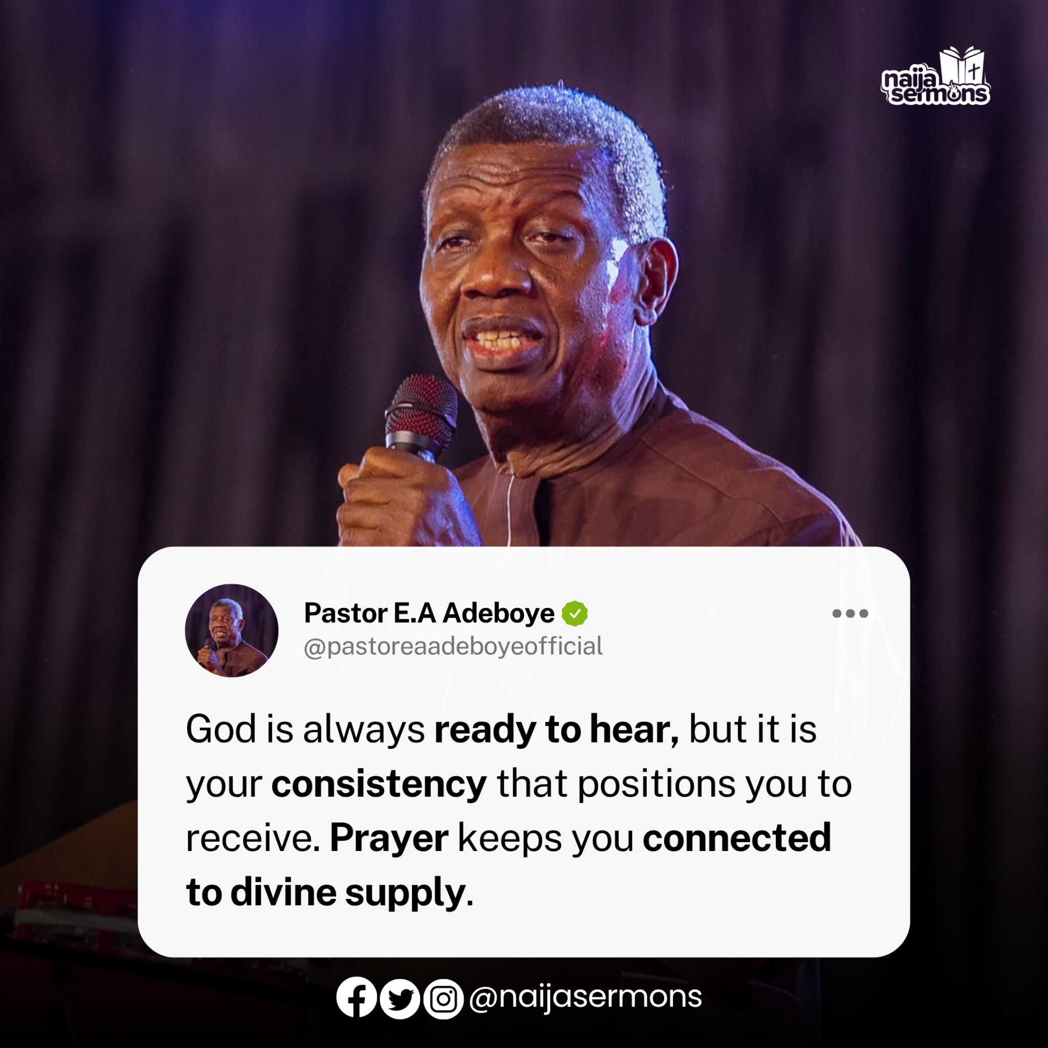QUOTE OF THE DAY BY PASTOR E.A ADEBOYE » Naijasermons
